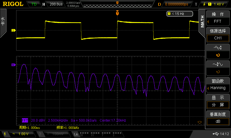 尝试一下示波器的 FFT 功能，好不好用？ - Crazy Ampilifer - 疯狂的运算放大器