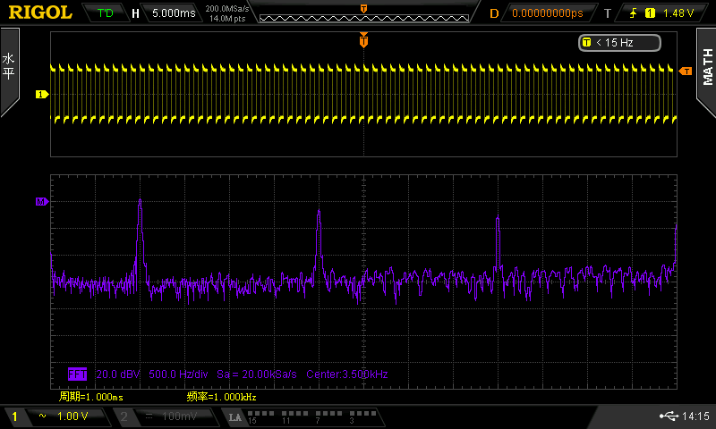 尝试一下示波器的 FFT 功能，好不好用？ - Crazy Ampilifer - 疯狂的运算放大器