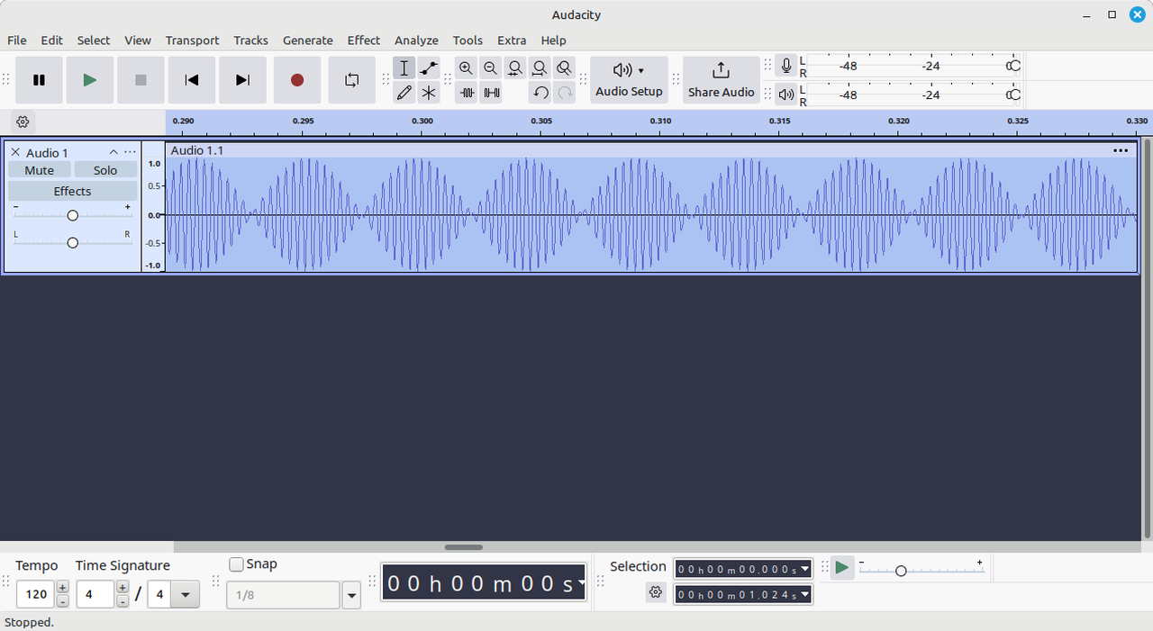 用音频软件 Audacity 运行 FFT - Crazy Ampilifer - 疯狂的运算放大器