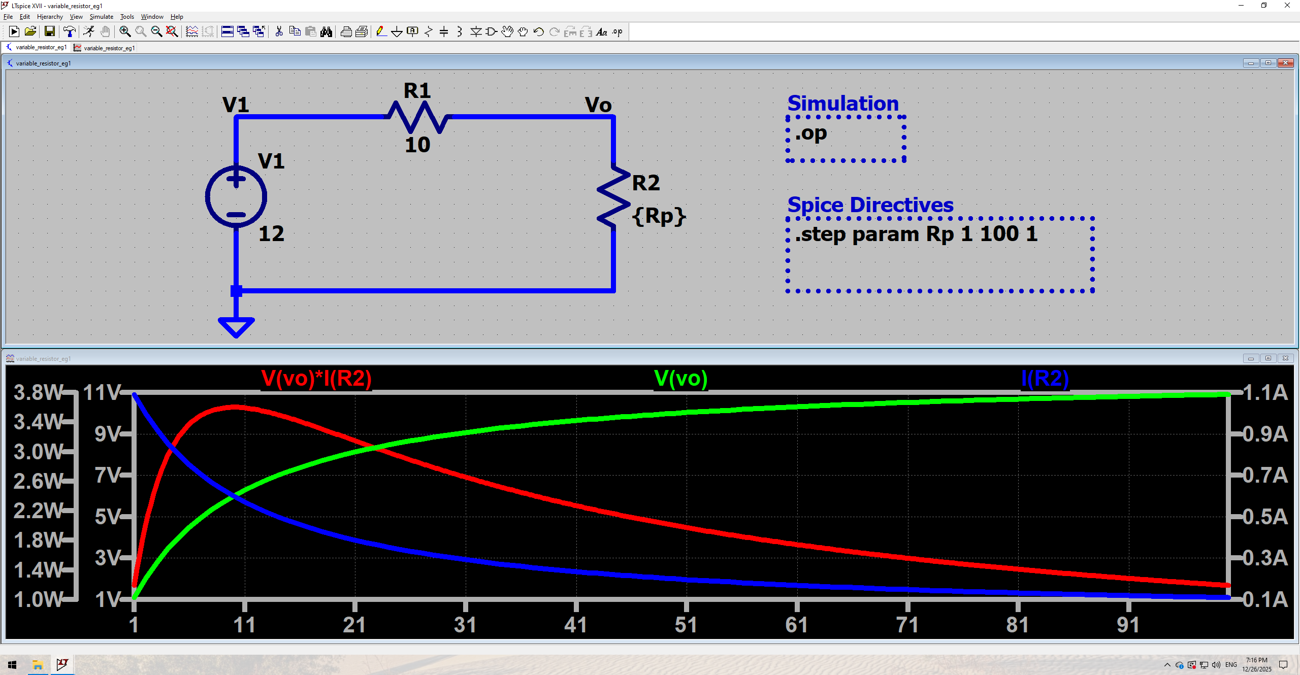 LTspice 上手教程 —— 通过可变电阻，找到最大功率点 - Crazy Ampilifer - 疯狂的运算放大器