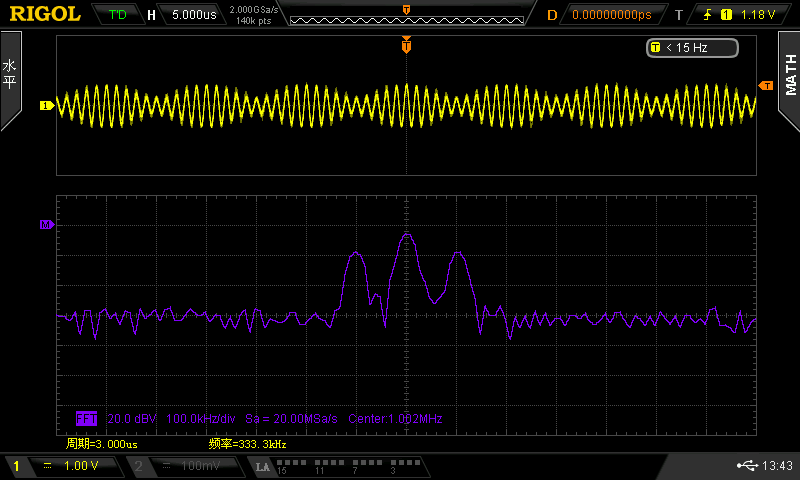尝试一下示波器的 FFT 功能，好不好用？ - Crazy Ampilifer - 疯狂的运算放大器